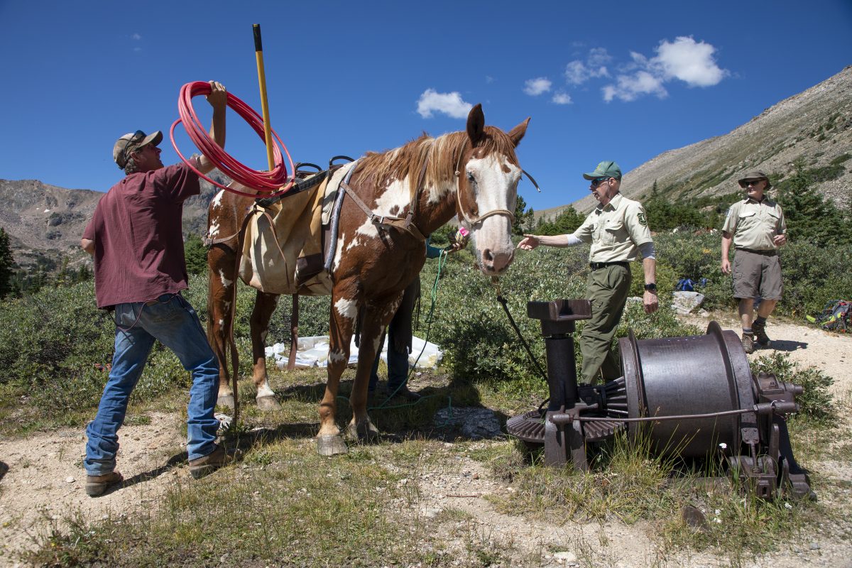 Expanding foam seals dangerous Fourth of July mine entrance