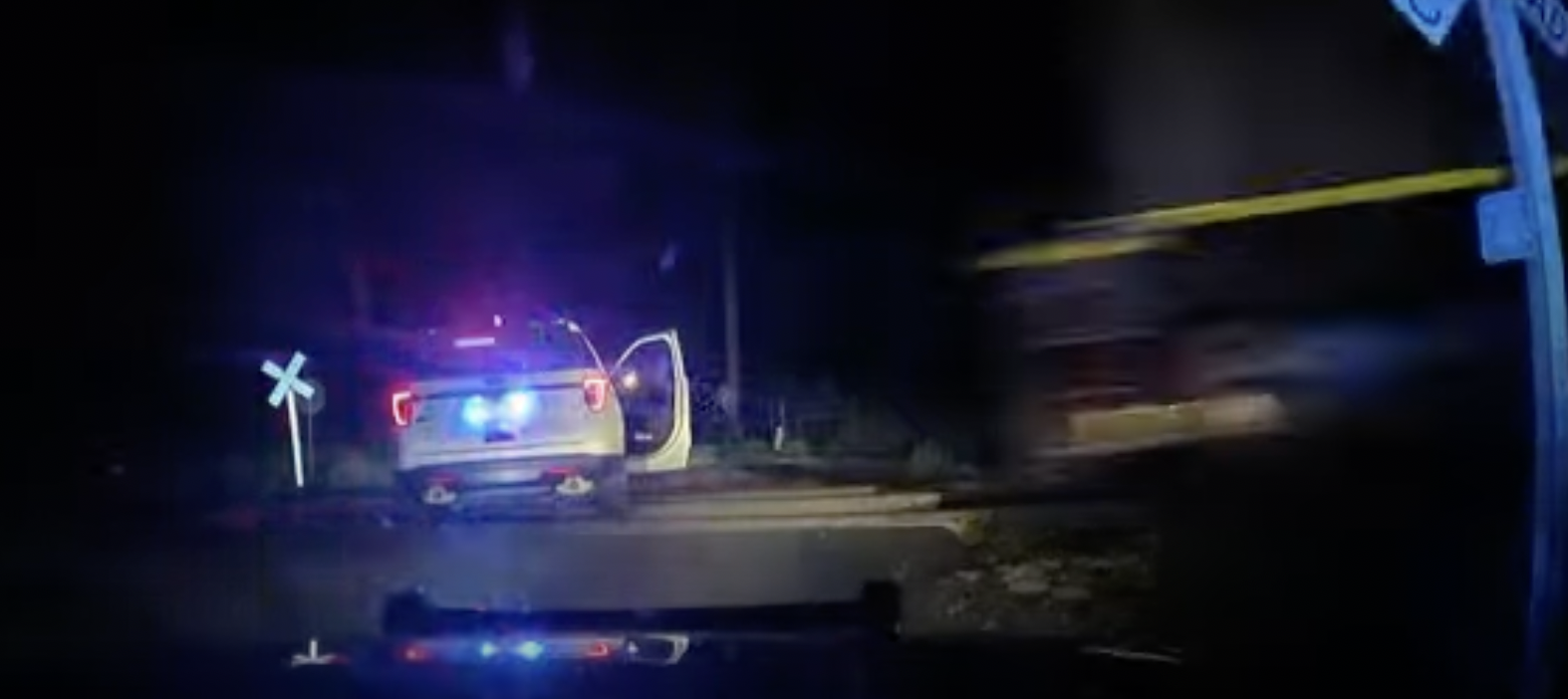 Woman hit by train while in northern Colorado police car is out of hospital