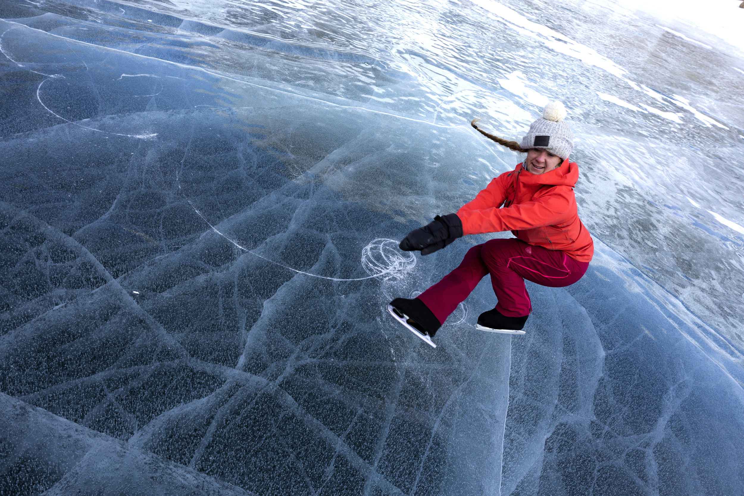 Wild ice lures skaters. She's trying to make sure they survive.