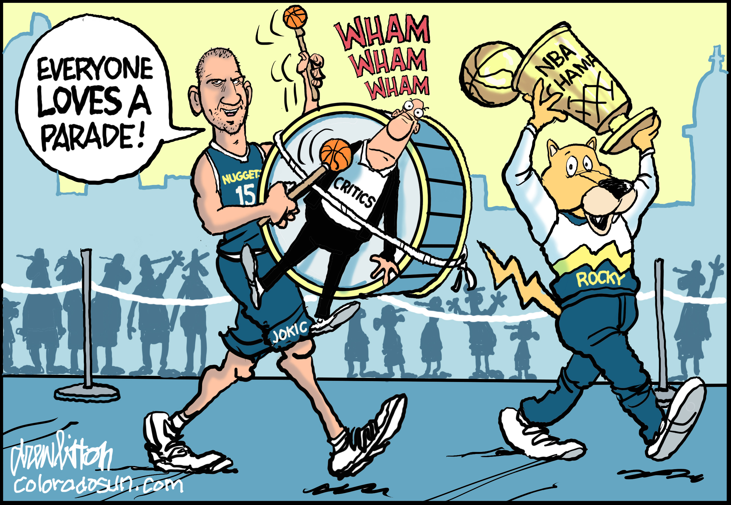 Denver Nuggets parade to beat the band (and their critics)