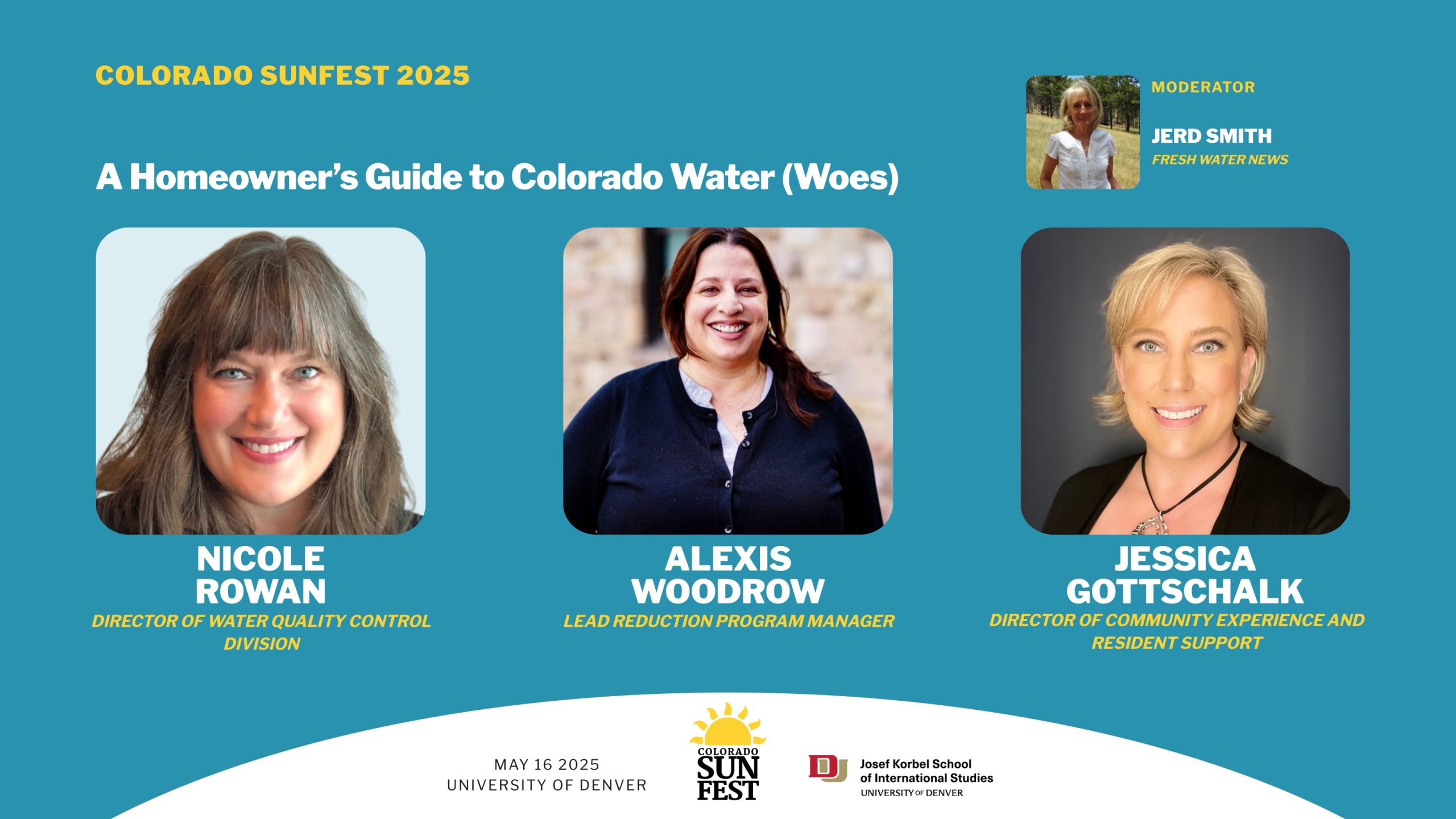 Colorado SunFest Panel: A Homeowner’s Guide to Colorado Water (Woes) - May 16th, 2025