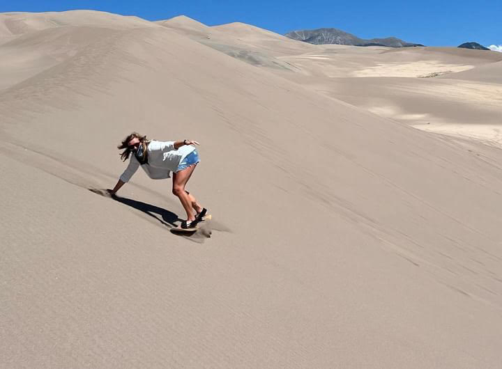 When the wind blows in Blanca, the brisk business of sand slides in